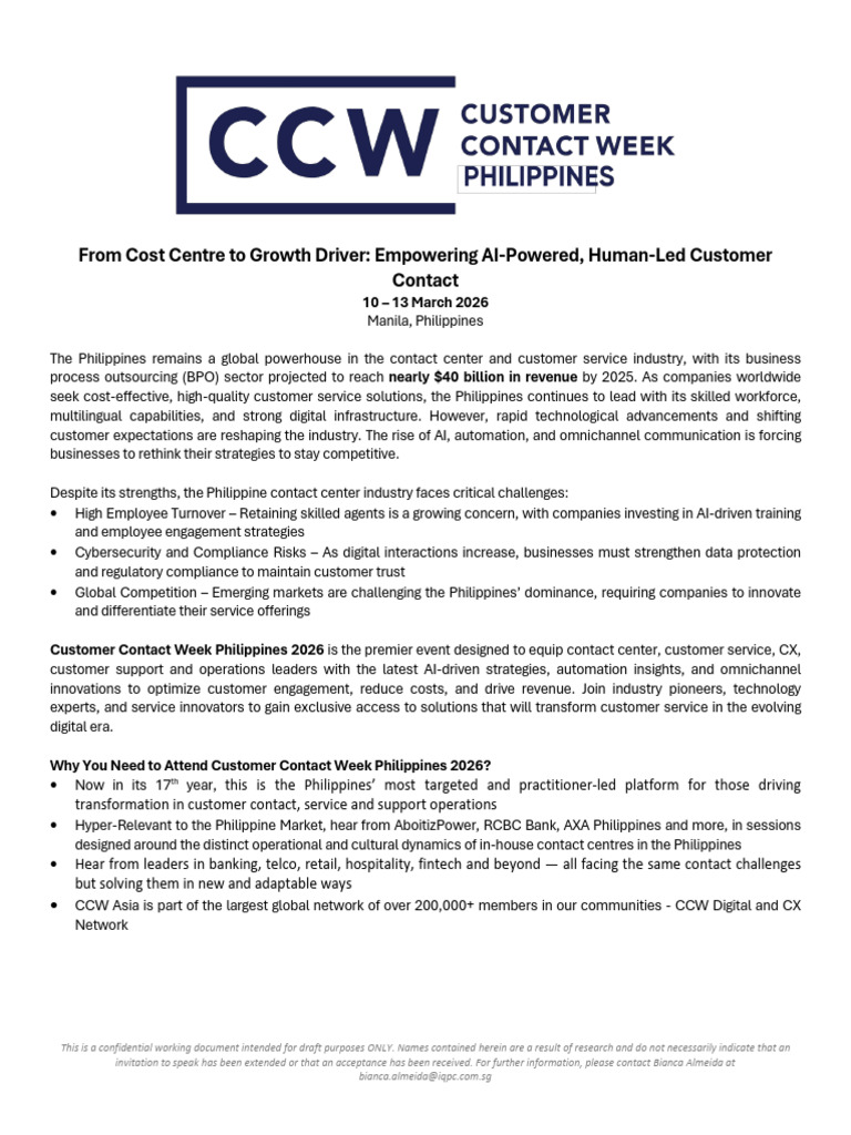 CCW Philippines 2026 - Current Agenda | PDF | Artificial Intelligence | Intelligence (AI ...