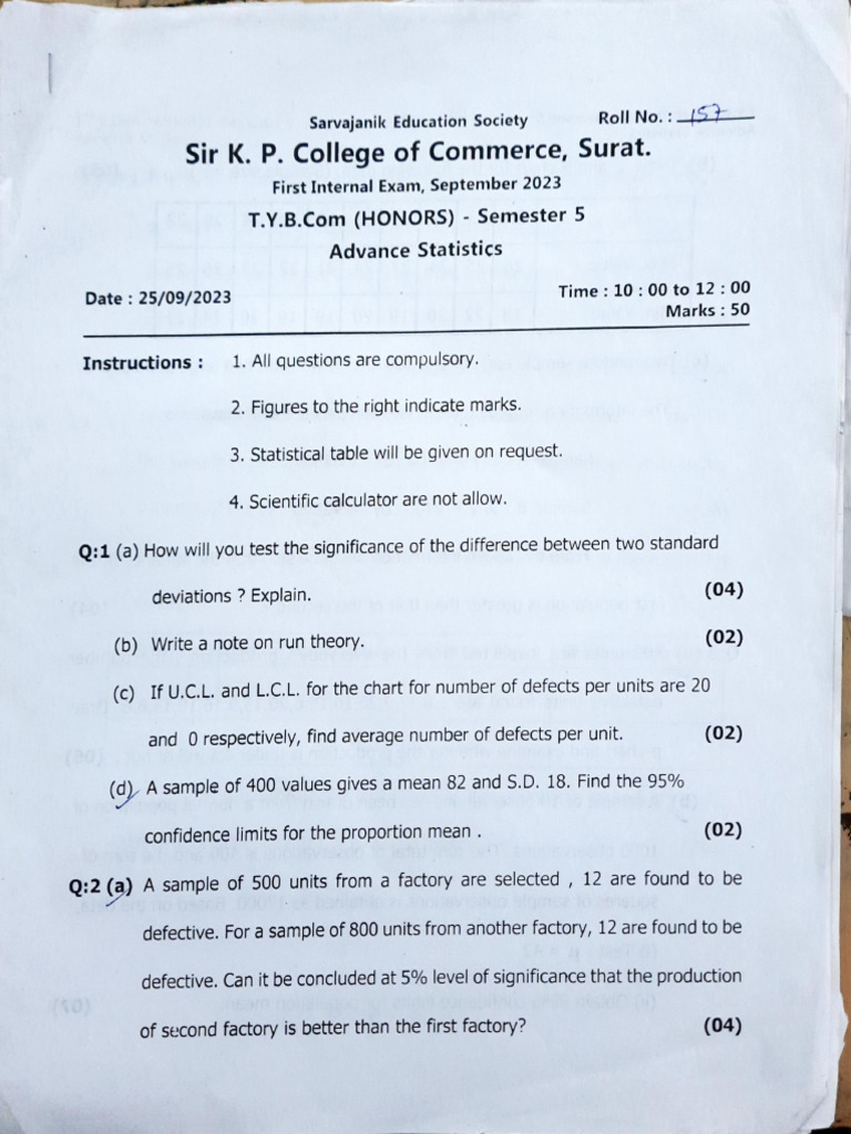 2023 Internal Paper Sem 5 | PDF
