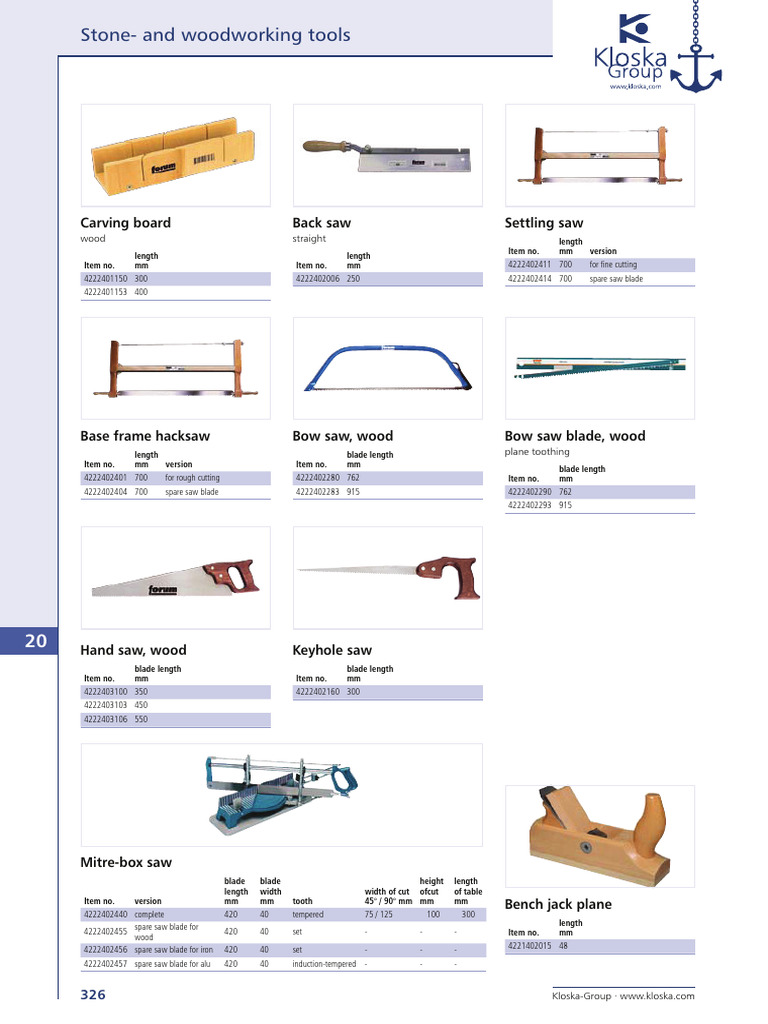 Woodworking and Stone Tools Catalog | PDF | Wood | Crafts