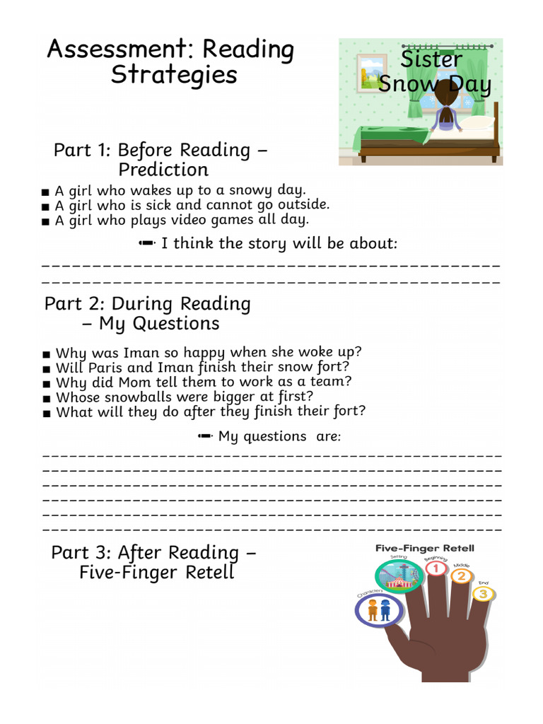 Reading Strategies Assessment | PDF