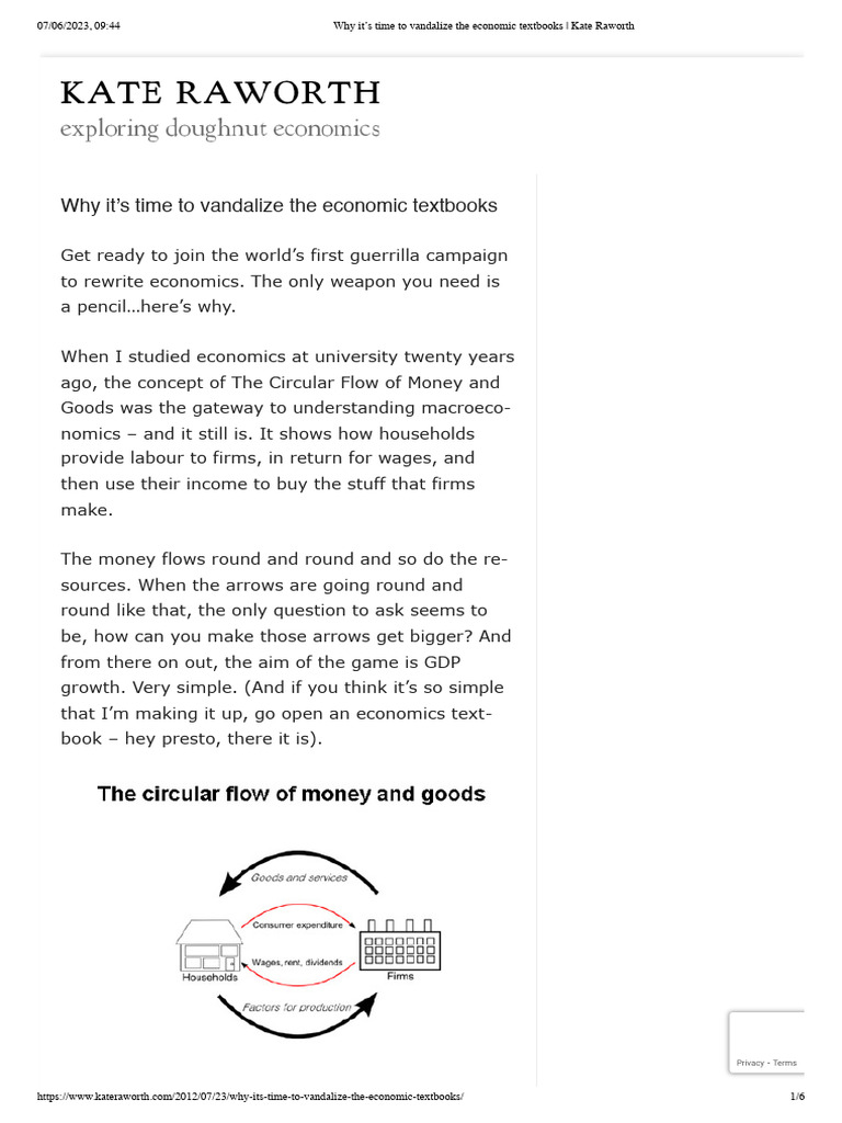 Why It's Time To Vandalize The Economic Textbooks - Kate Raworth | PDF ...
