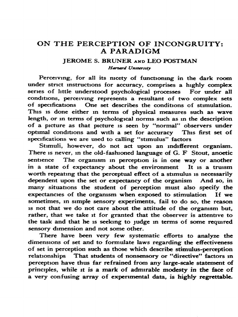 On The Perception of Incongruity | PDF | Mental Processes | Behavioral ...