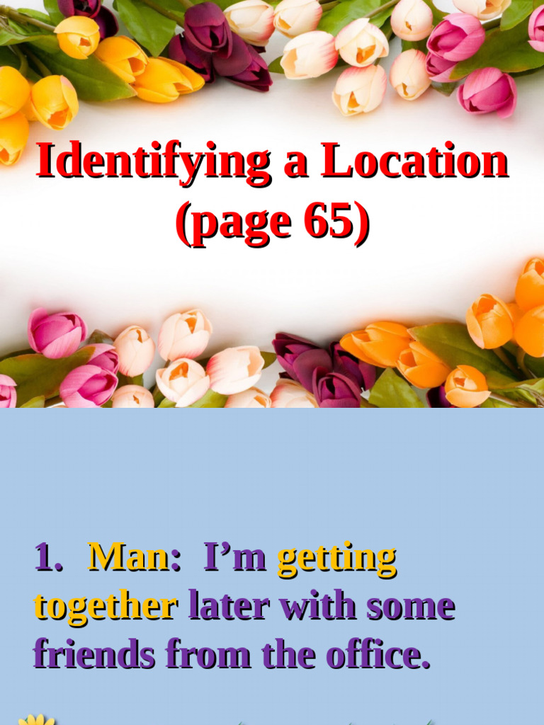 Location Identification Conversations | PDF | Aisle