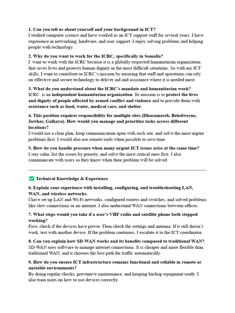 ICT Interview | PDF | Educational Technology | Computer Network