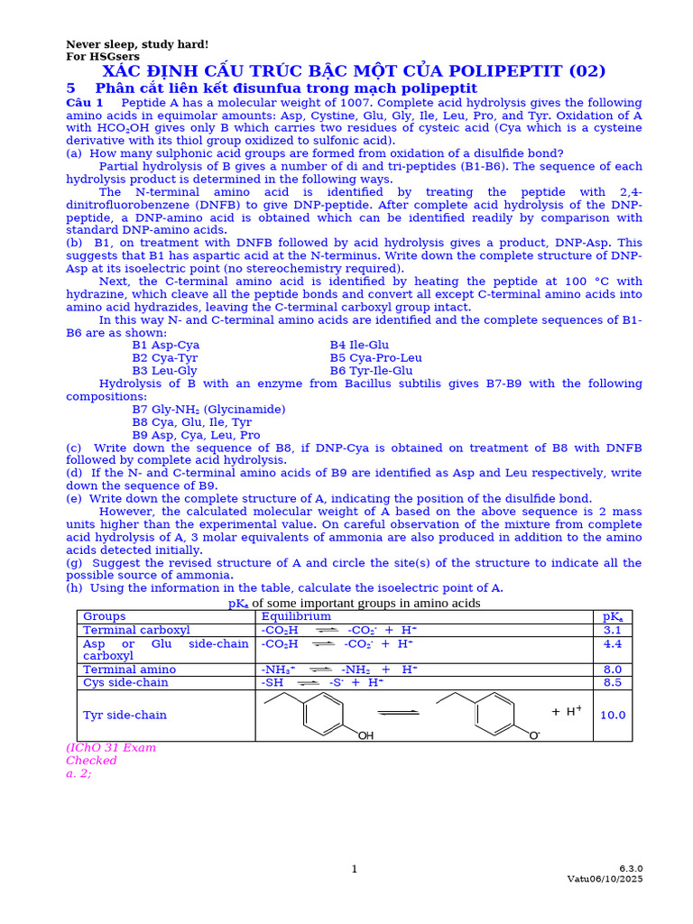 Chuyen de 05 Polypeptit Xac Dinh Cau Truc Bac Mot Phan Cat Lien Ket ...
