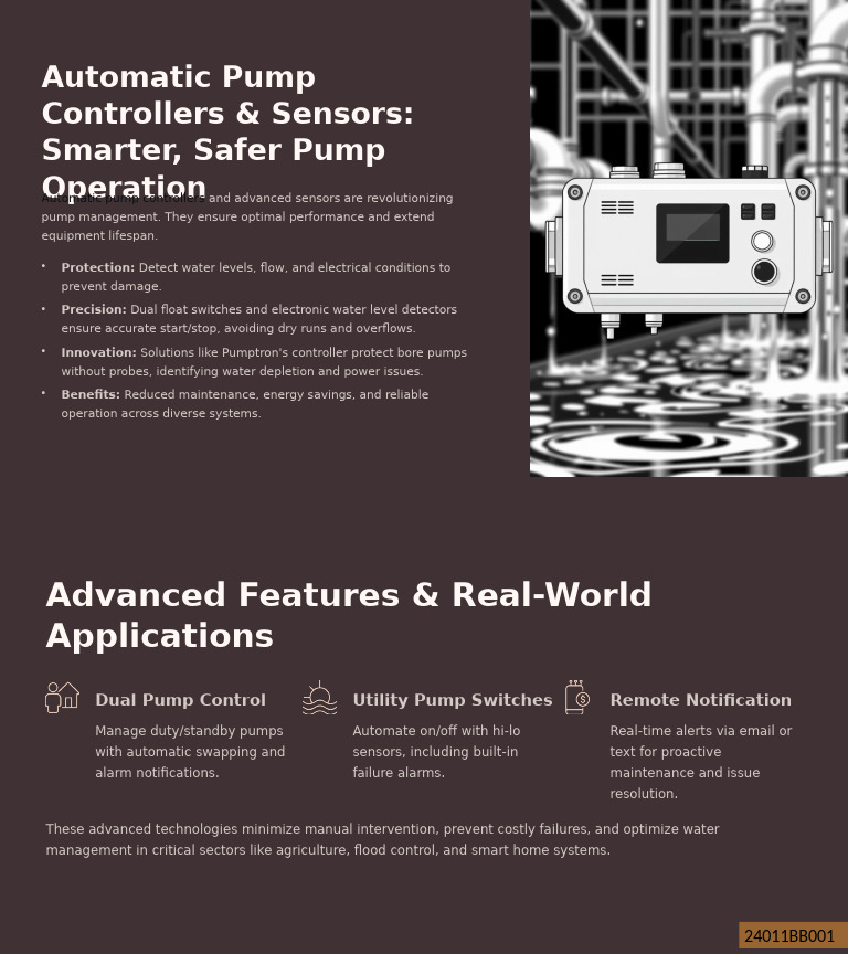 Smart Pump Controllers & Sensors Guide | PDF