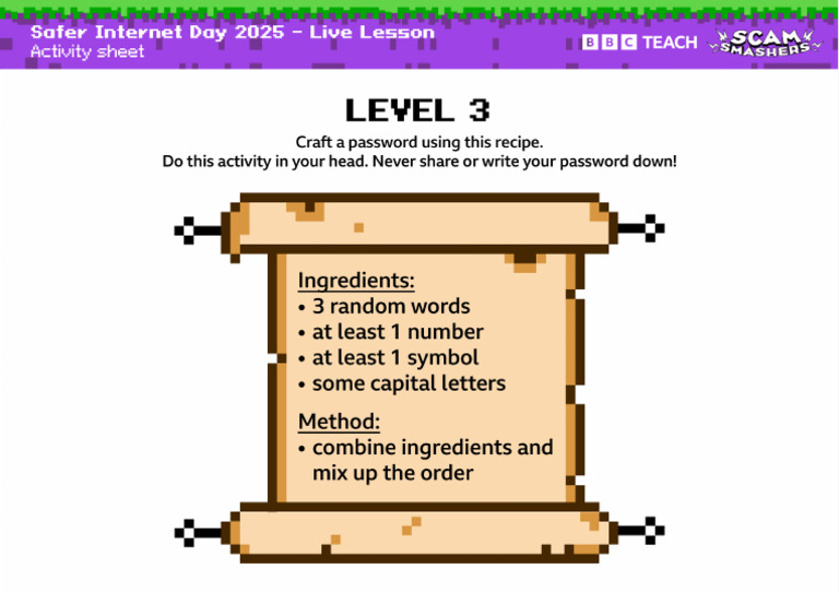 Safer Internet Day 2025 Classroom Activity Sheet 3 | PDF