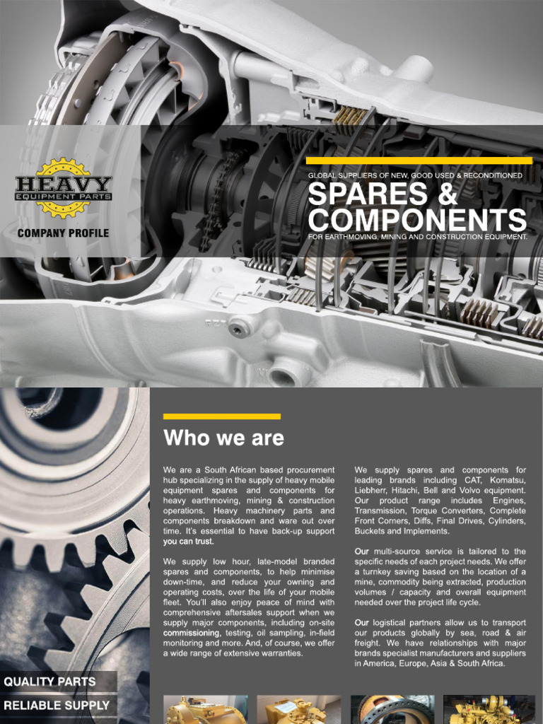 Global Heavy Equipment Parts Supplier | PDF | Loader (Equipment ...