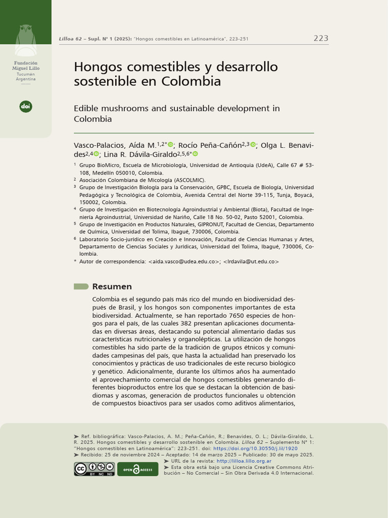 09 Vasco+Palacios+Et+Al+-+ARTICULO | PDF | Sustentabilidad | Hongo