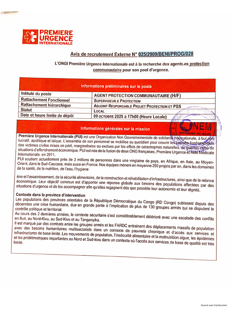 Agent Protection Communautaire | PDF