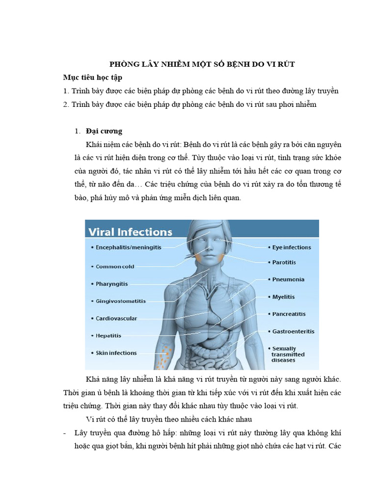 LEC15 - Phòng lây nhiễm virus (handout) | PDF