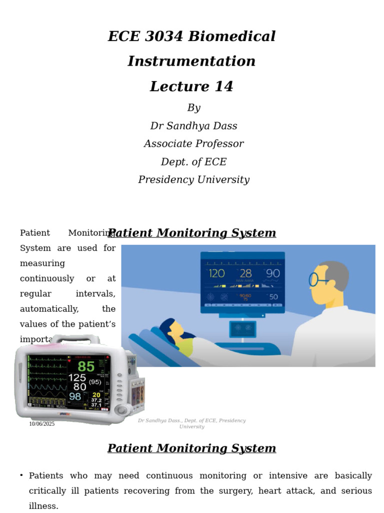 Patient Monitoring Systems Overview | PDF | Monitoring (Medicine) | Heart