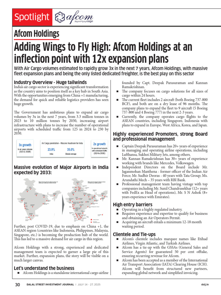 Afcom Holdings | PDF | Airlines | Airline Hub