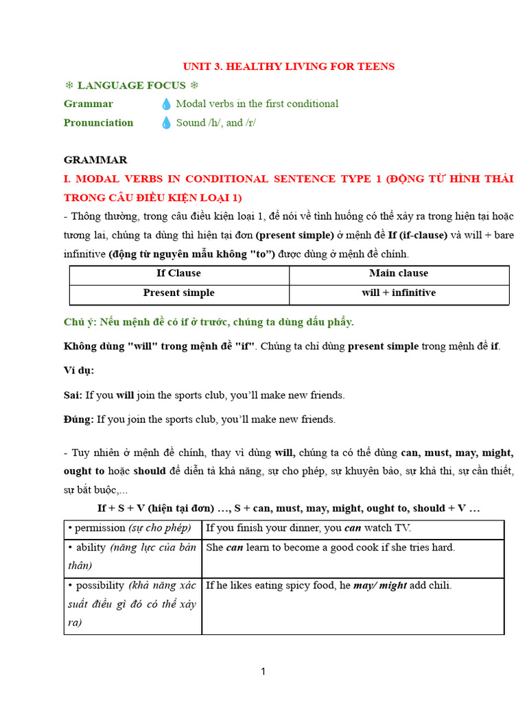 Unit 3 (1) | PDF | Healthy Diet | Sleep