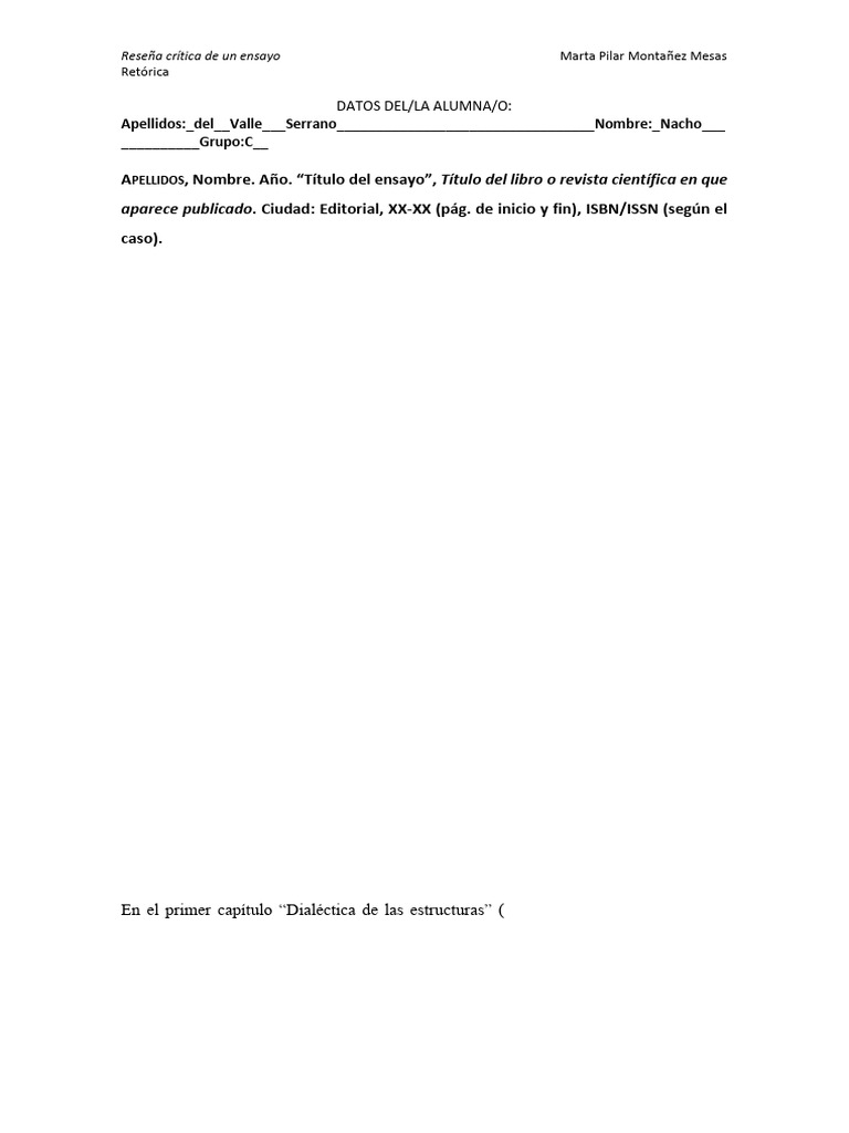 Del Valle - Serrano - Nacho - Grupo C - Tarea 3 | PDF | Ensayos | España