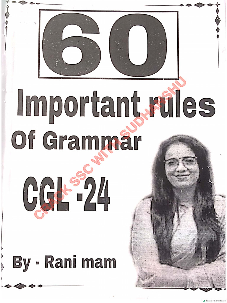 60 Rules of English Grammar Handwritten | PDF