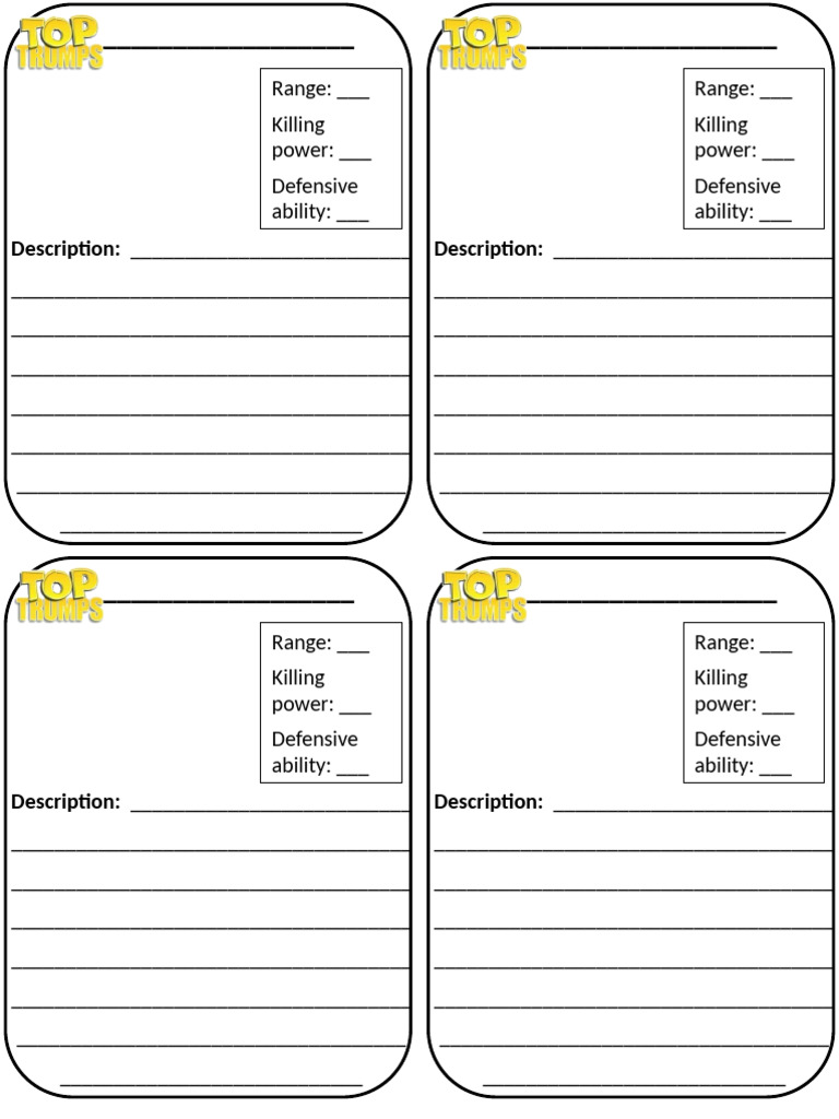 10.Top Trump Cards | PDF