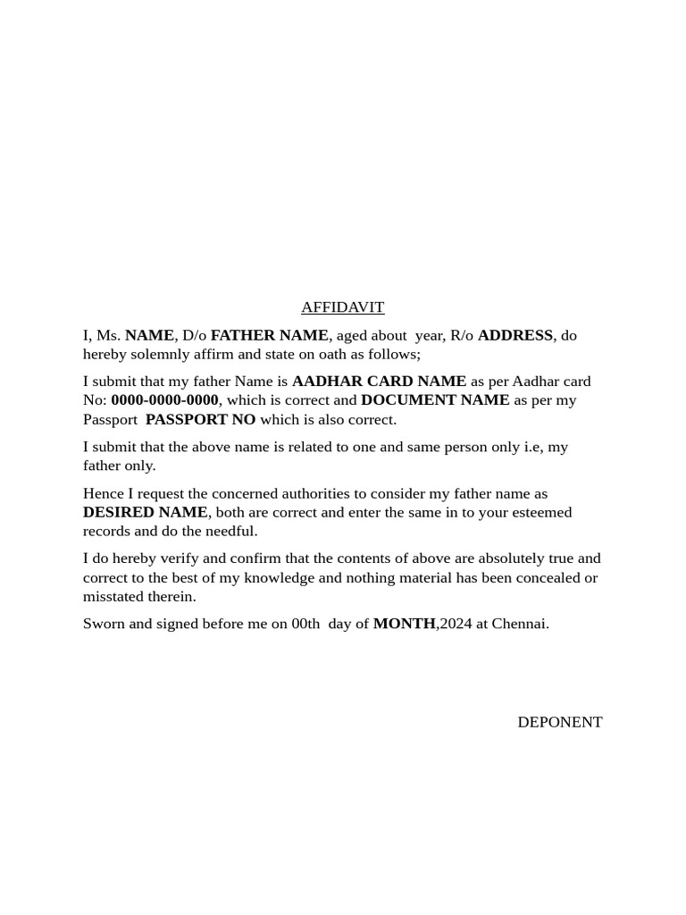 Name Affidavit 2 | PDF