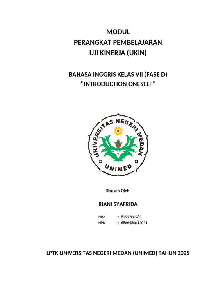 MODUL AJAR UKIN PPG RS | PDF