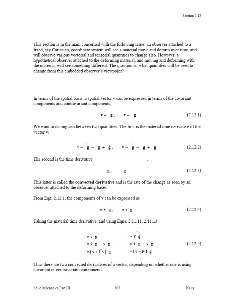 Kinematics of CM 12 Pull Back Lie Derivative | PDF | Tensor | Mathematics