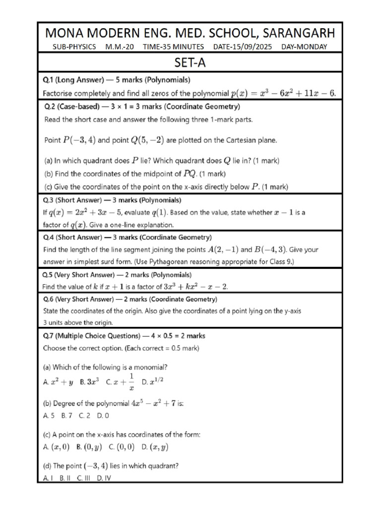 Maths 9th EM | PDF