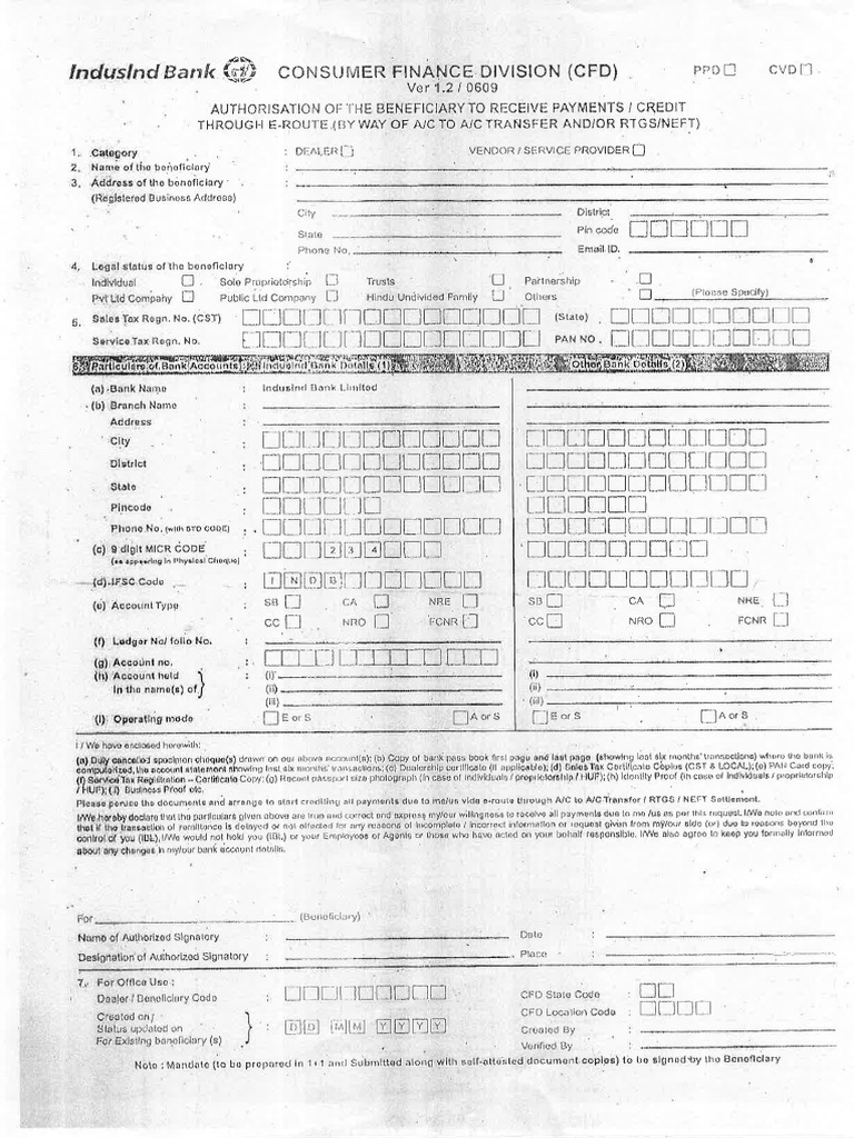 Beneficiary Payment Authorization Form | PDF