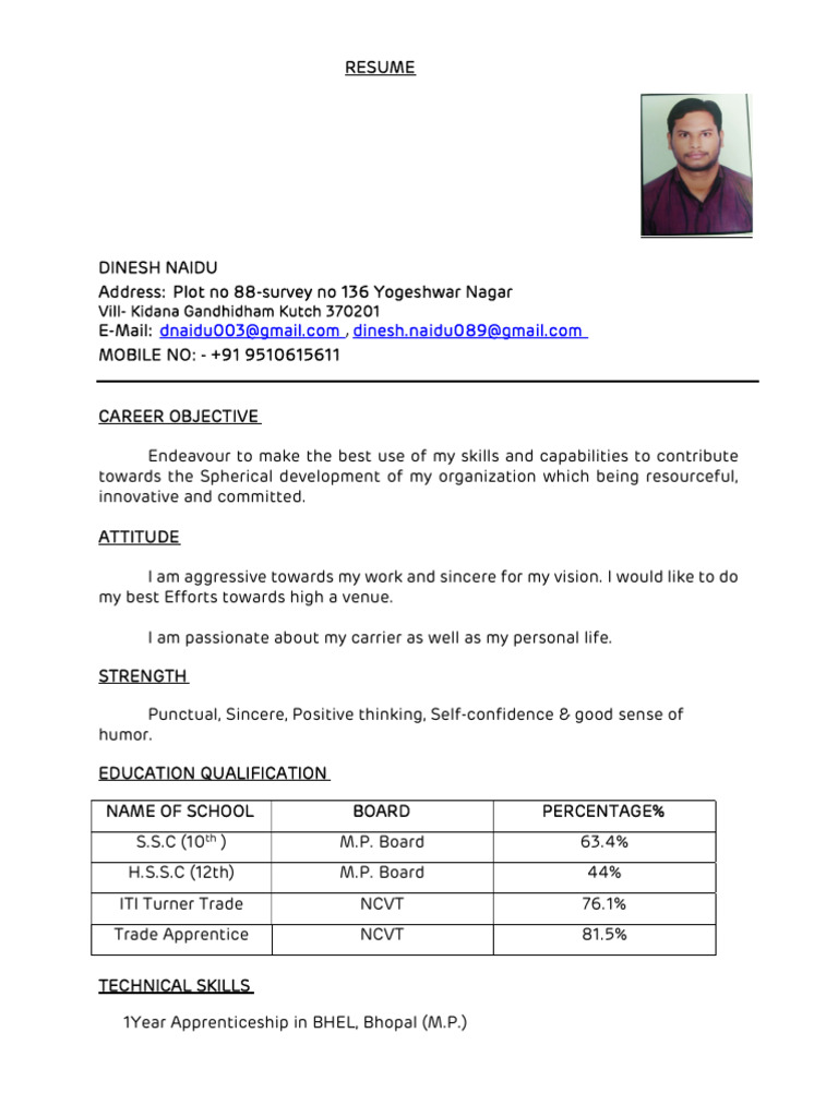 Updated Cv - Dinesh Naidu | PDF | Supply Chain Management | Business