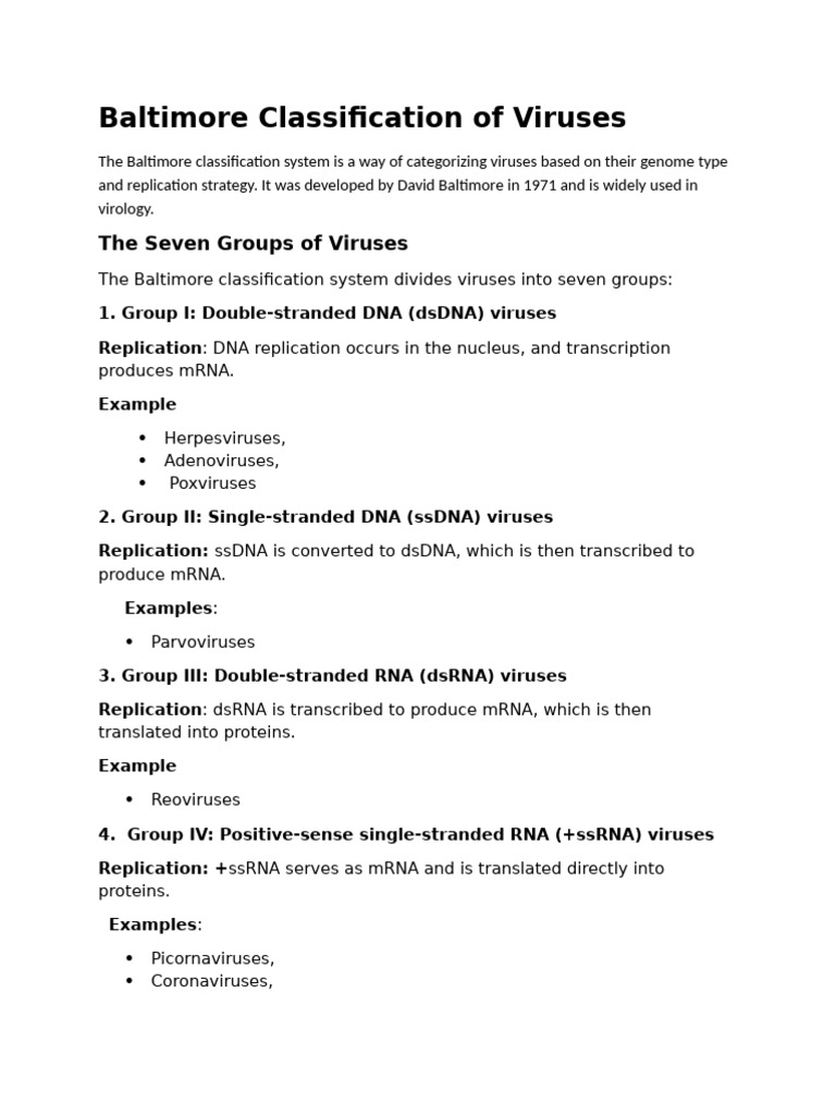 Baltimore Classification | PDF