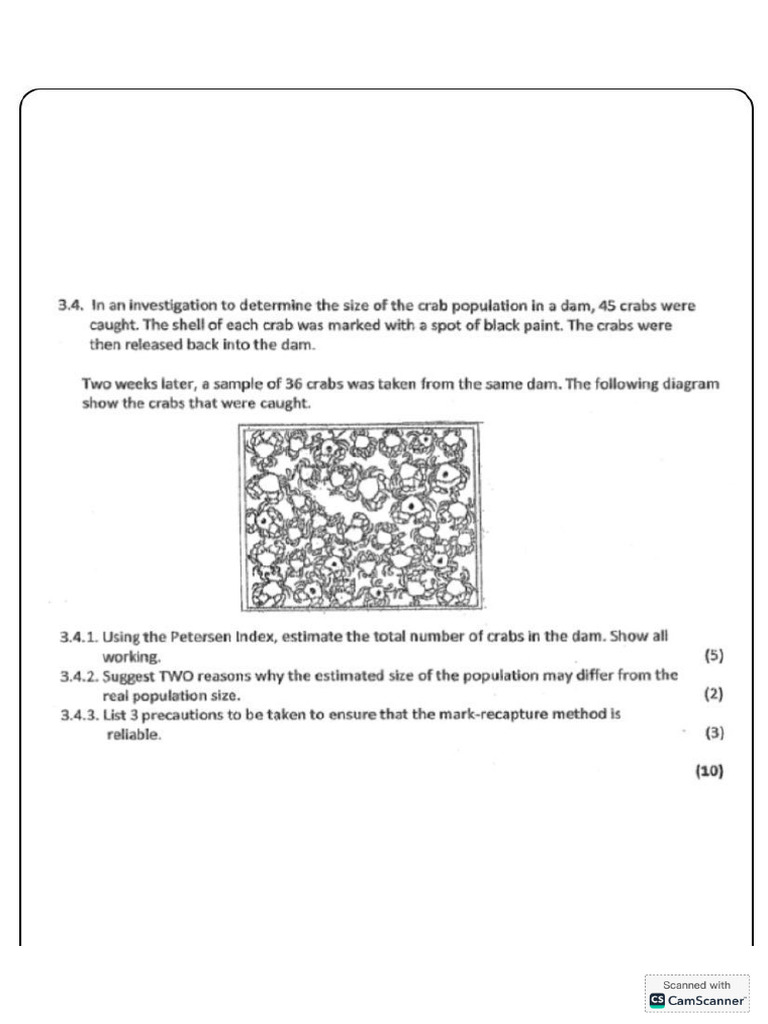 Population Ecology Questions | PDF