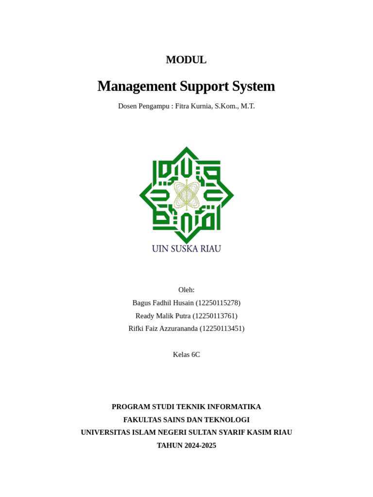 Manajenen Support System | PDF