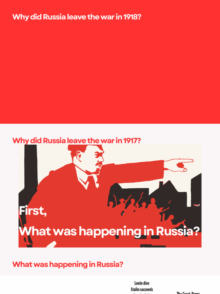 Why Did Russia Leave The War | PDF | Communism | Vladimir Lenin