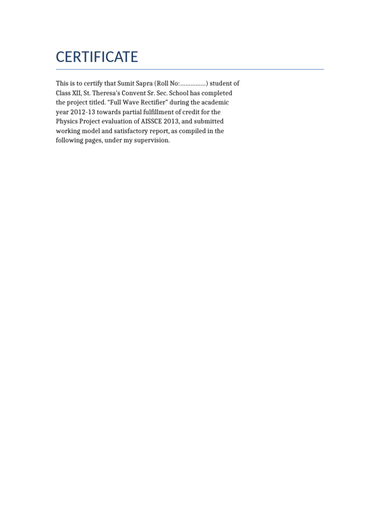 Certificate | PDF