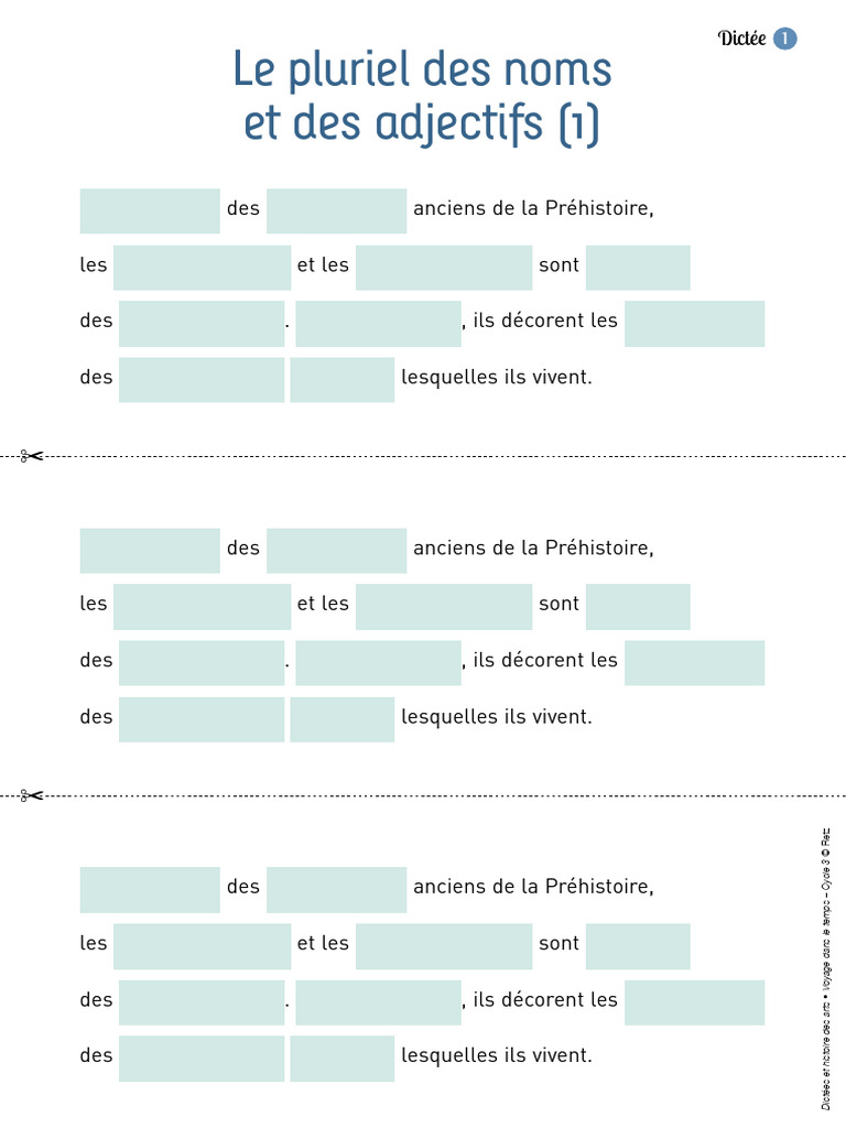 Dictées sur la Préhistoire en Cycle 3 | PDF