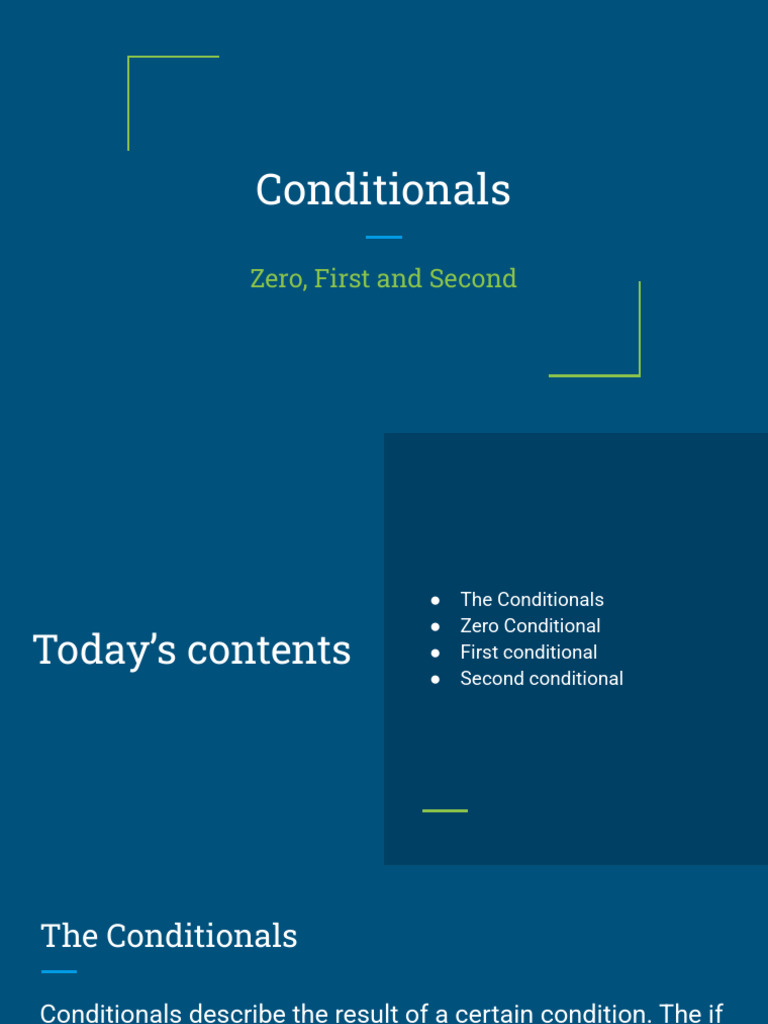 Grammar Review - Conditionals 0,1,2 | PDF