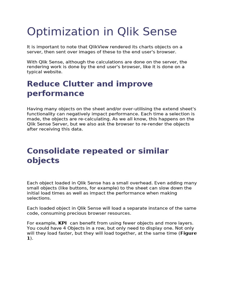 Optimization in Qlik Sense | PDF | Qr Code | Mobile App