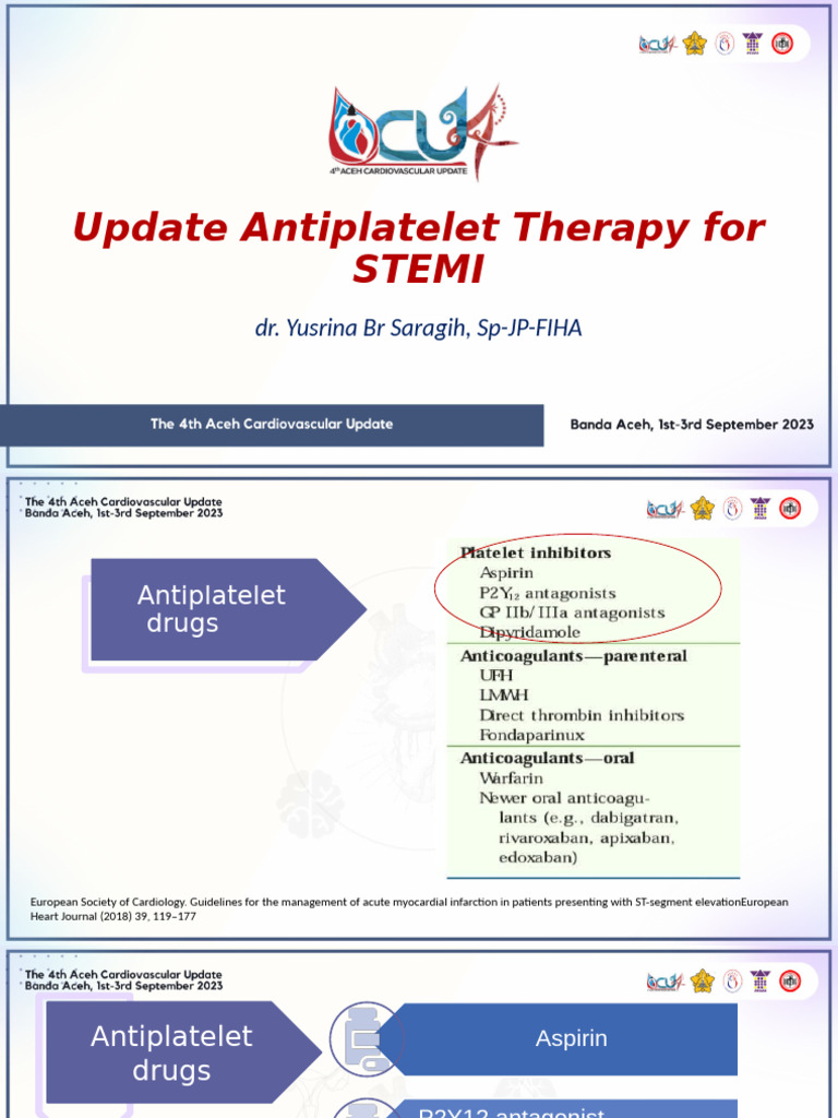 New (WS1) Update Antiplatelet Therapy For STEMI | PDF | Myocardial ...