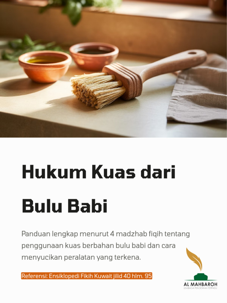 Hukum Kuas Bulu Babi Menurut Fiqih | PDF