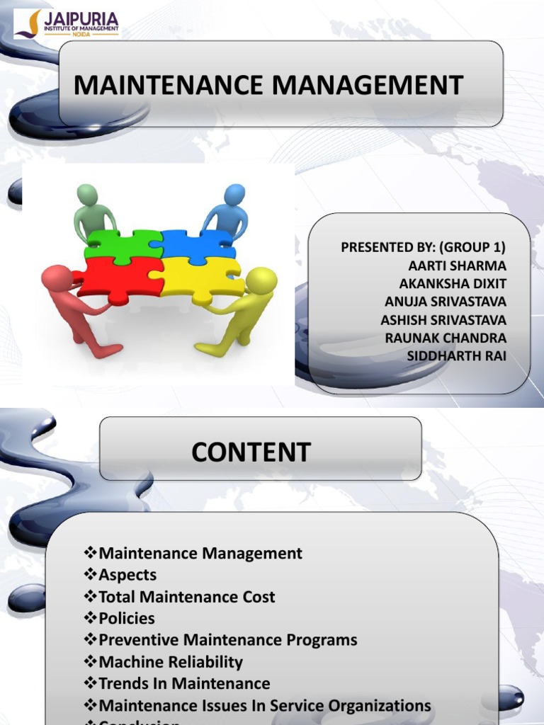 Maintenance Management | PDF | Reliability Engineering | Automation