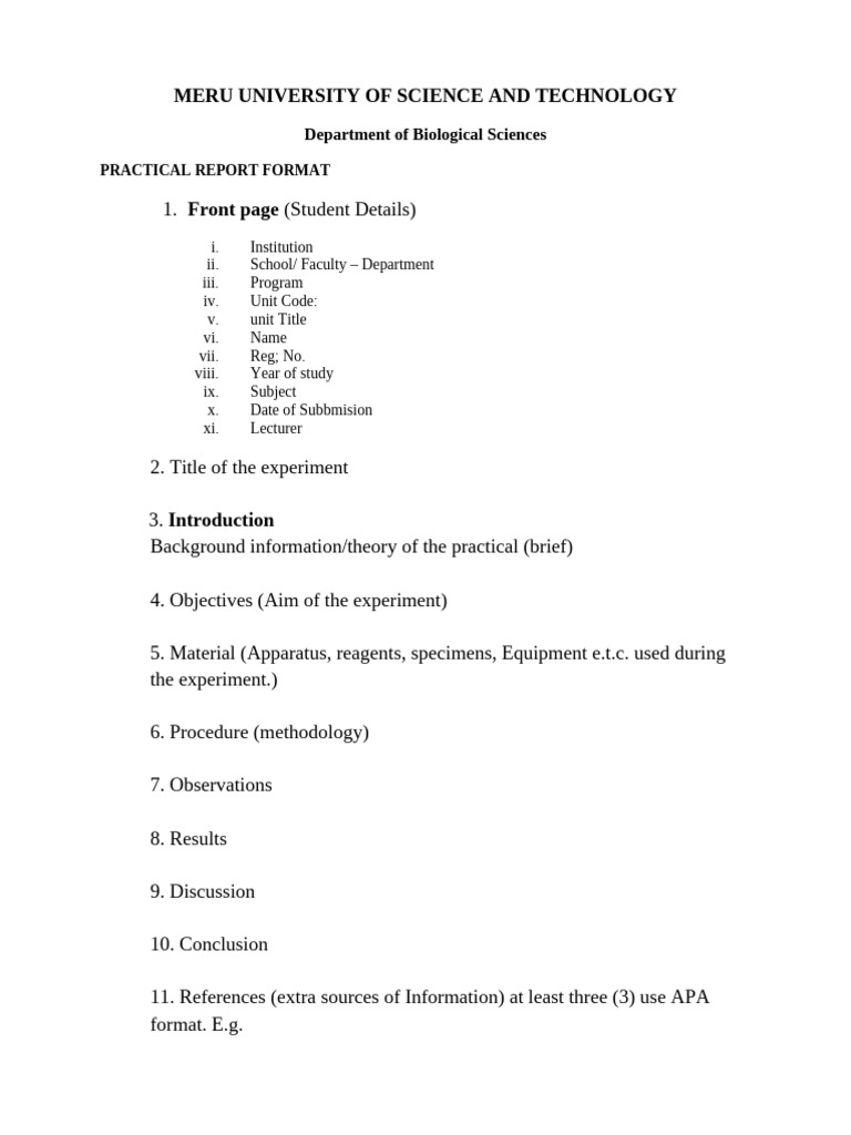 Practical Report Format - Doc 1 | PDF