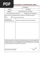 Grade 12 CAT Practical Exercises | PDF | Microsoft Excel | Spreadsheet