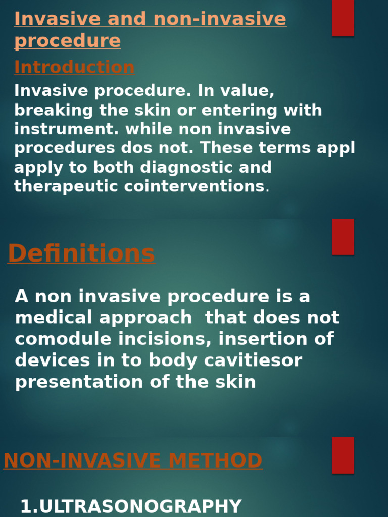 Invasive vs Non-Invasive Medical Procedures | PDF | Medical Ultrasound ...