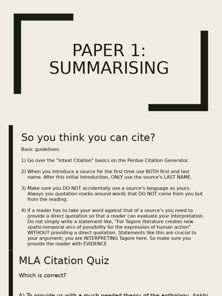 Guidelines for Effective MLA Citations | PDF | Argument