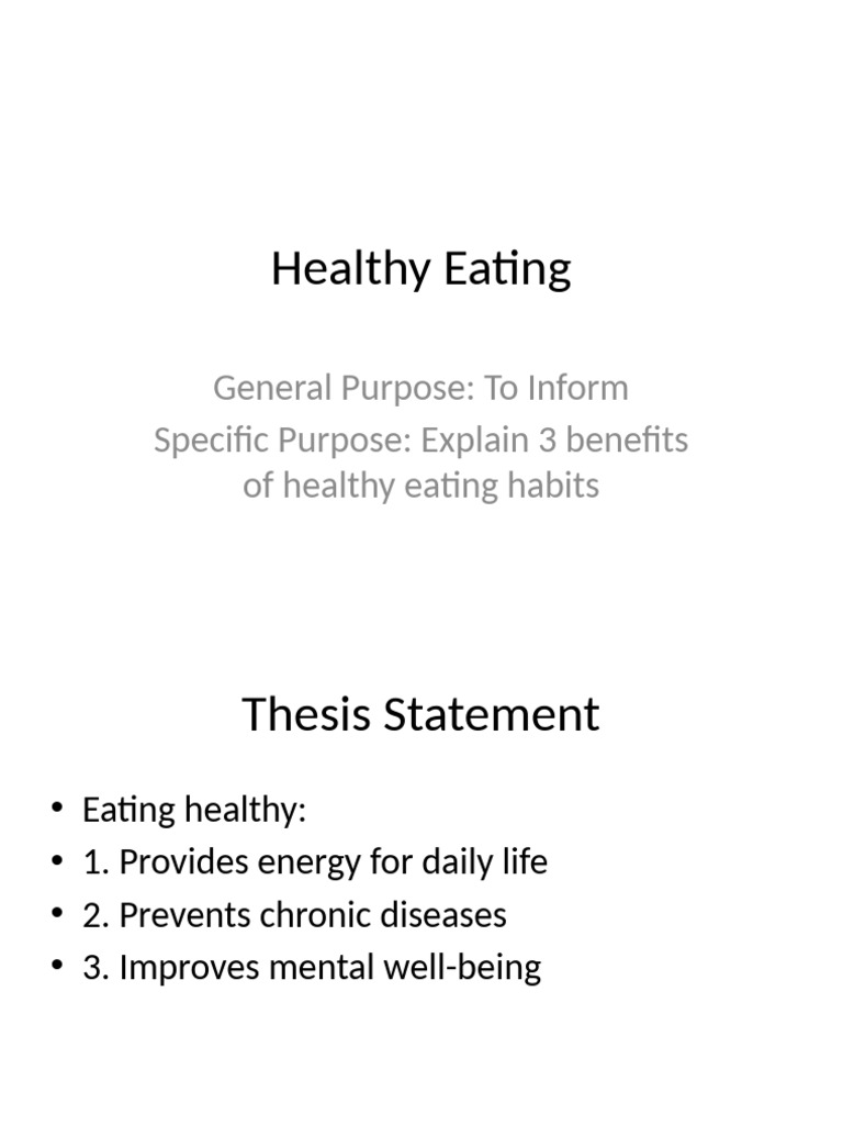 Healthy Eating Presentation With Images-1 | PDF