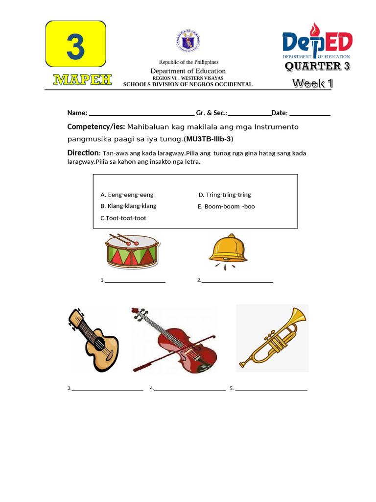 Corrected MAPEH 3 3rd Quarter - NAVAJAS | PDF