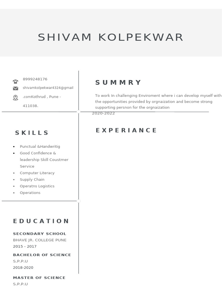 Yogesh CV Resume | PDF