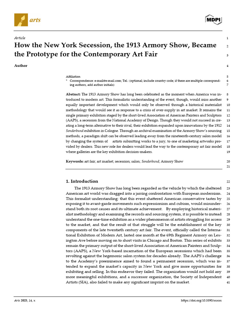 How The New York Secession, The 1913 Armory Show, Became The Prototype ...