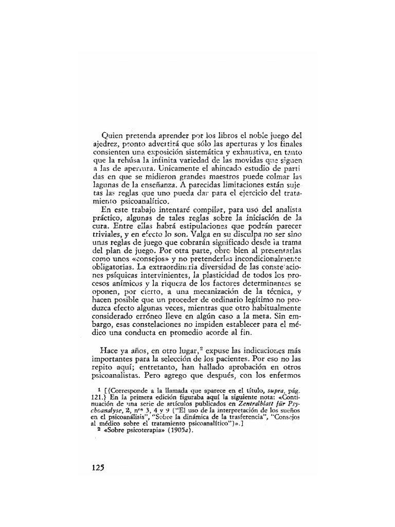 Reglas para Iniciar el Psicoanálisis | PDF | Psicoanálisis | Neurosis