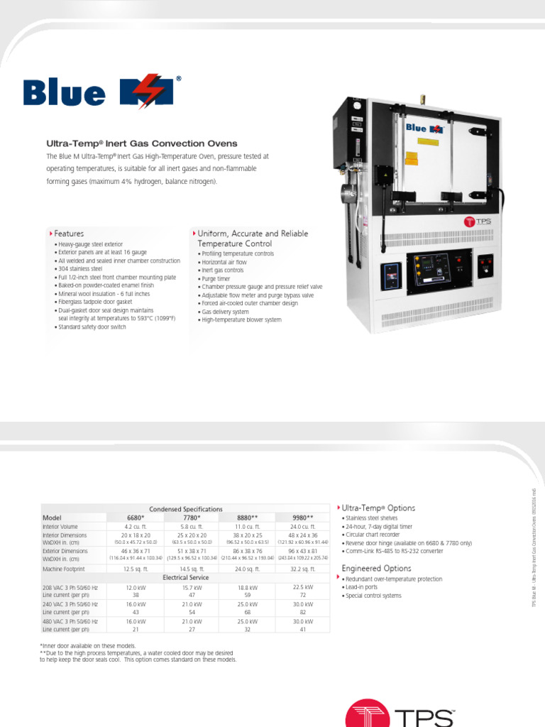 IGF 6680F 4 Blue M Ultra Temp Inert Gas High Temperature Oven | PDF ...