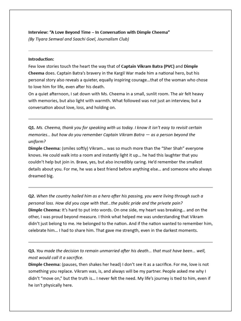 Interview with Dimple Cheema | PDF