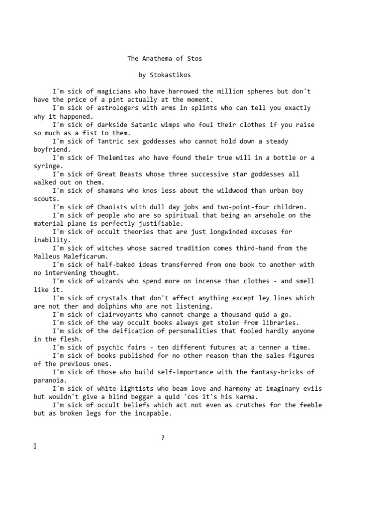 Discordianism Anathema | PDF